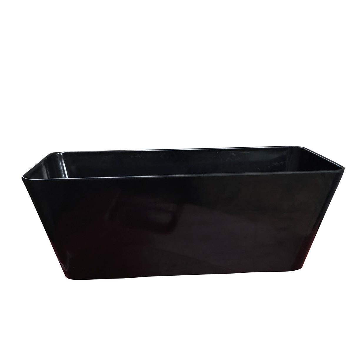 16" Black Rectangular Self-Watering Bamboo Pot - garden-your-way