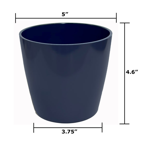 Eco-Friendly Self-Watering Bamboo Pot – 5" Round Indigo Biodegradable ...