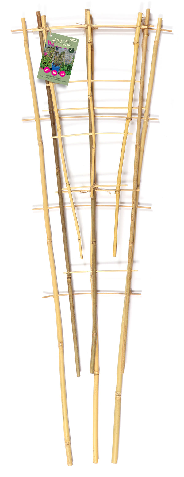 Bamboo Fan Trellis – Eco-Friendly Plant Support for Vines & Flowers (3 ...