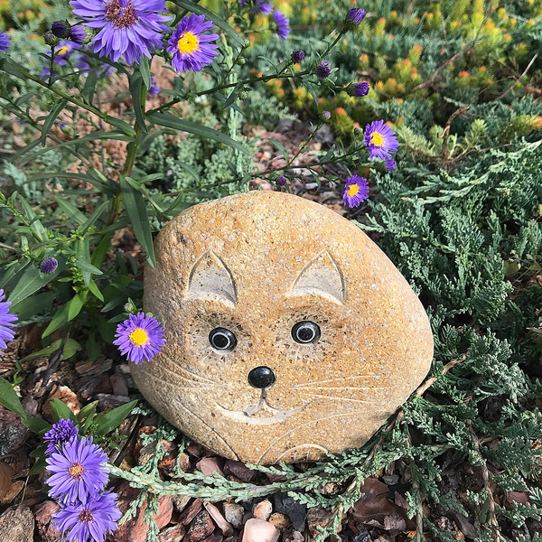Granite Stone Animals Garden Decor | Garden Your Way Tagged "stone cats ...
