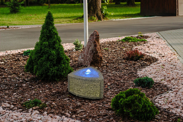 Triangular Carved Fountain Kit for Elegant Home Decor - Garden Your Way