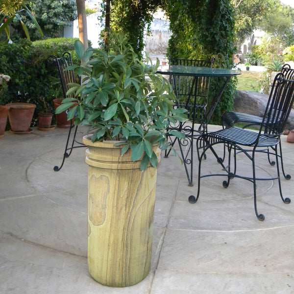Fidelia Sandstone Planter - Large Decorative Plant Holder - Garden Your Way