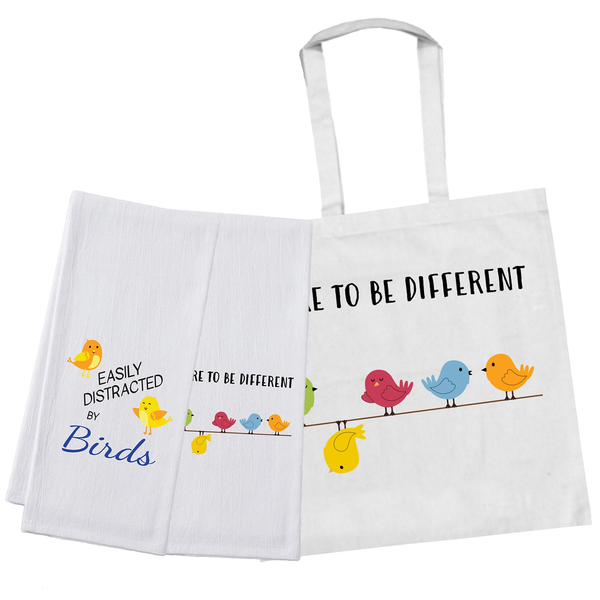 Bird Cloth Bag & 2 Kitchen Flour sack Towels | Home – Garden Your Way ...