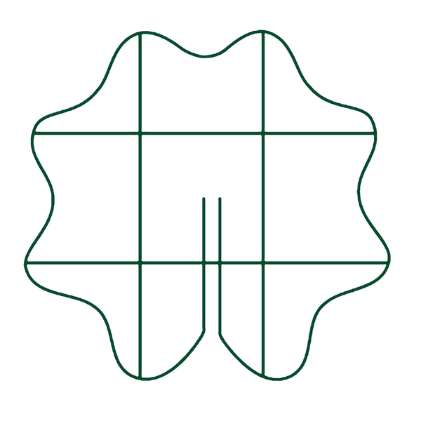 Plant Support Grid 17" Scalloped Circle - Galvanized Steel - Garden ...