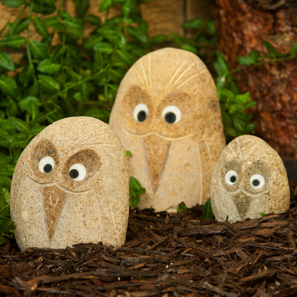 Family of Boulder Stone Angry Birds-3 pc | Backyard– Garden Your Way ...